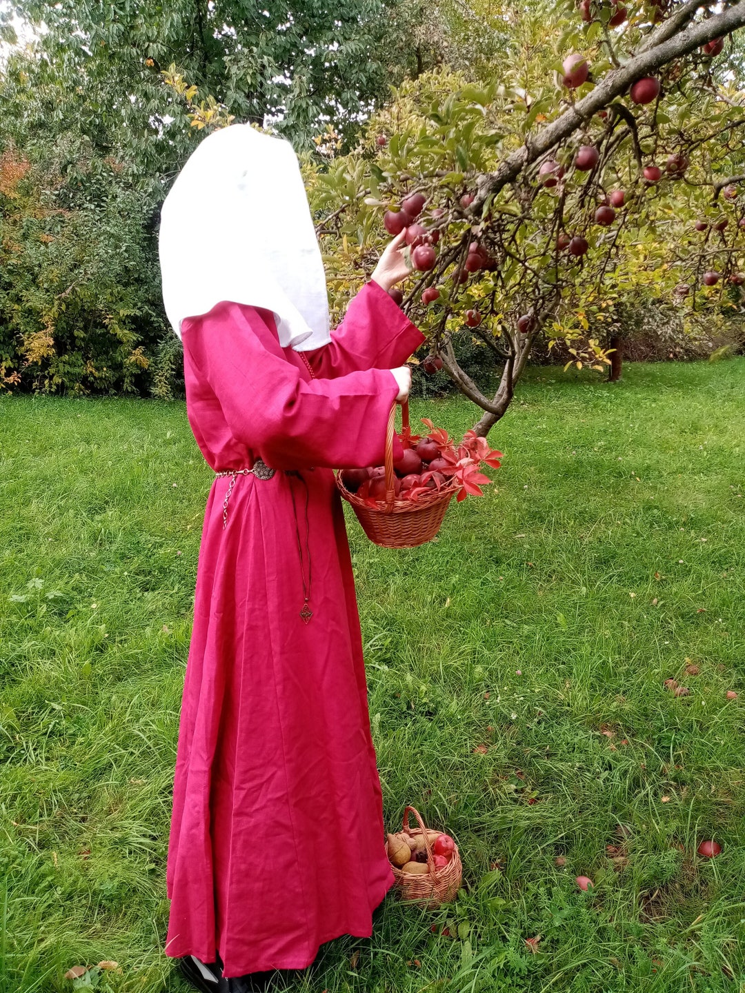 Viking Tunic Dress Red| Medieval| Renaissance| Living History|sca| LARP ...