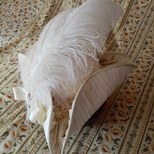 Cream Silk Lolita Rococo Tricorn Hat Kawaii Jfashion Marie Antoinette ...