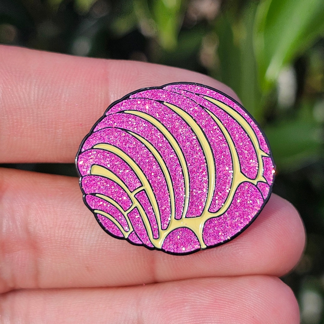 Pink Concha Enamel Pin - Etsy