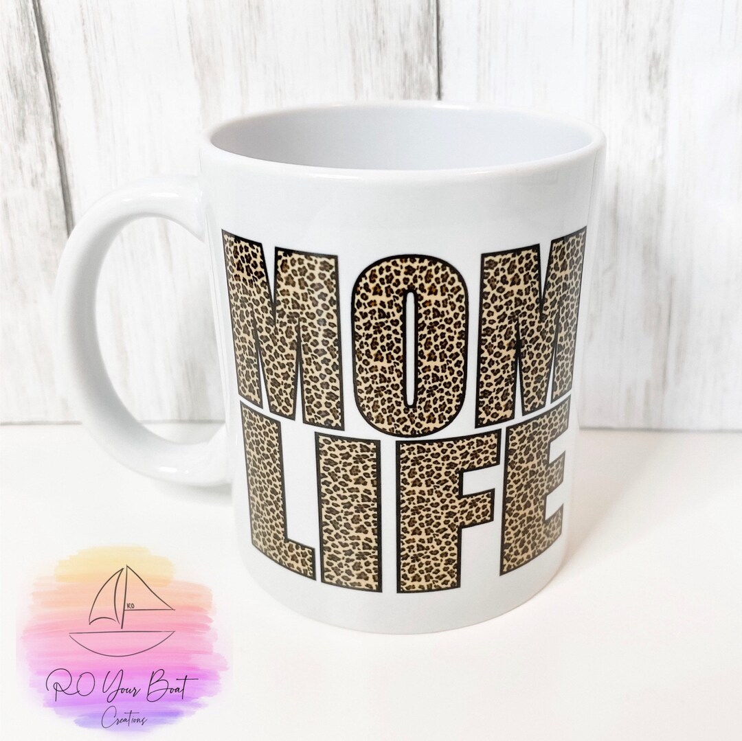 Mom Life Coffee Leopard Mug Cup Mothers Day Gift - Etsy