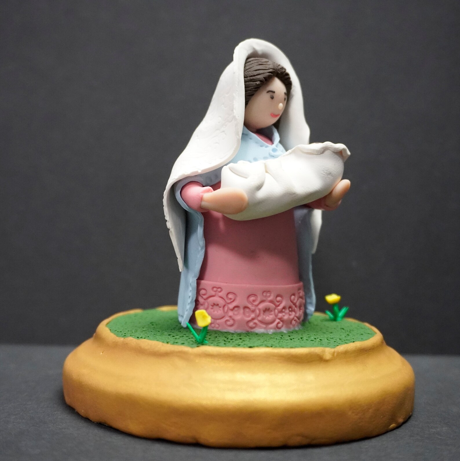 Virgin Mary the Mother Polymer Clay Figurine - Etsy
