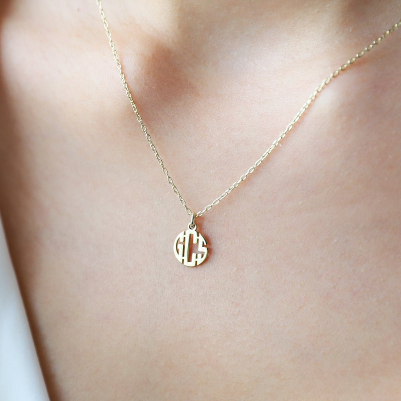 14k Gold Monogram - Etsy