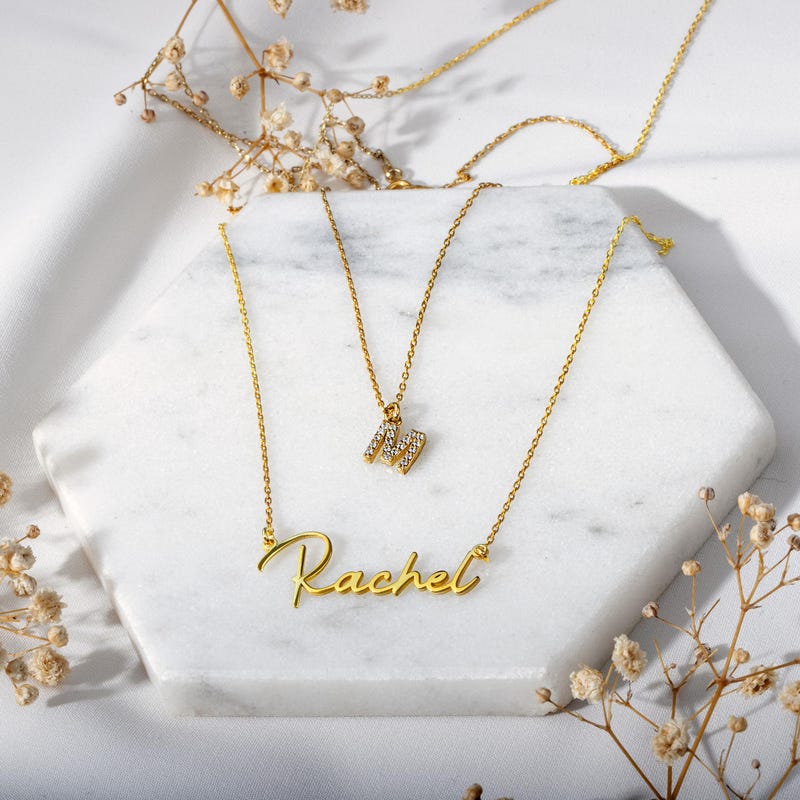 Cursive Necklace - Etsy