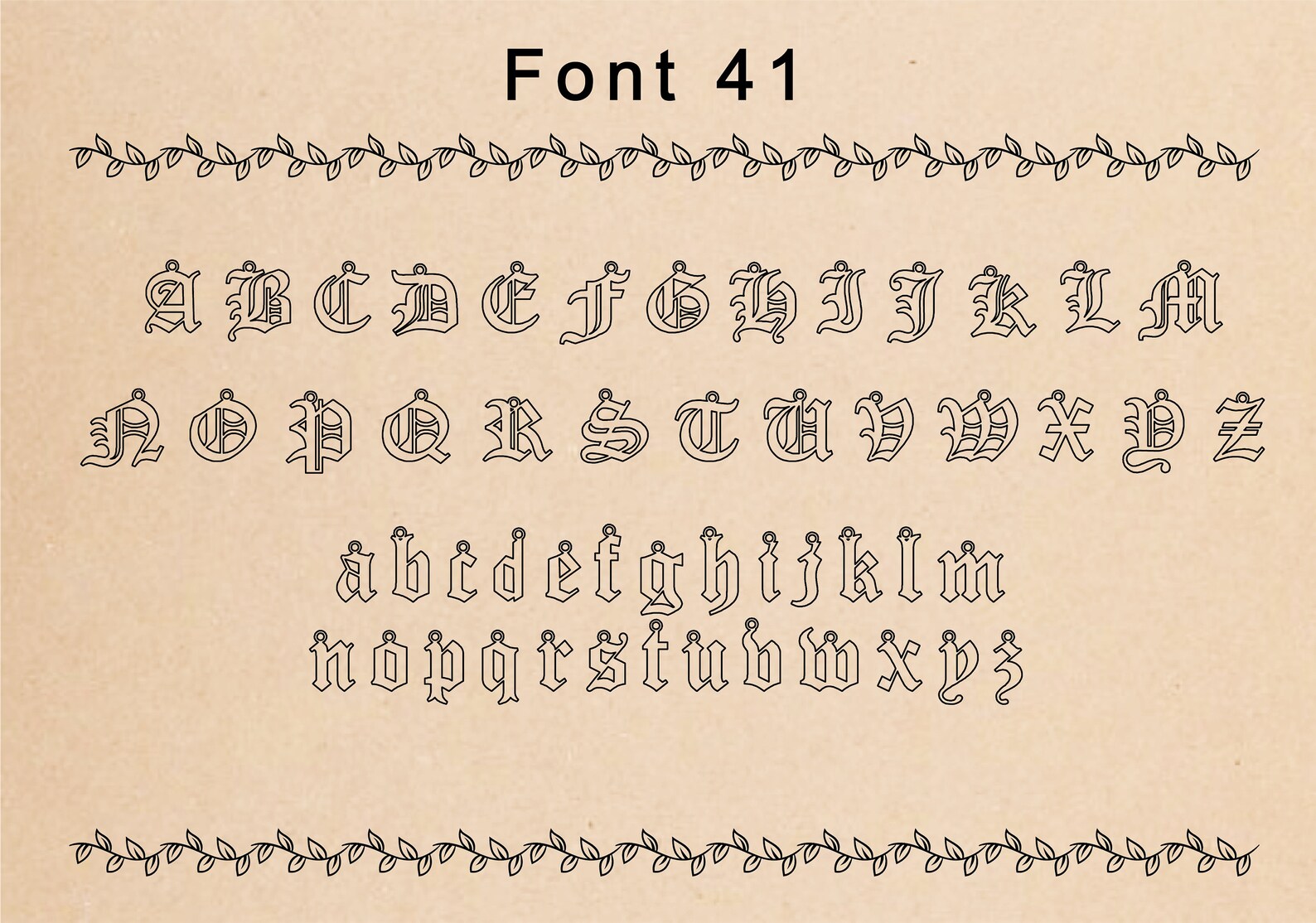 14K Solid Gold Old English Initial Necklacepersonalized - Etsy