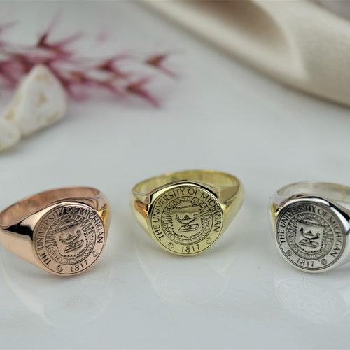 Custom Graduation Signet Ring Senior Ring School Class Ring - Etsy