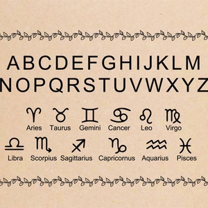 Zodiac Sign Initial Bracelet: Custom 925 Sterling Silver Astrology ...