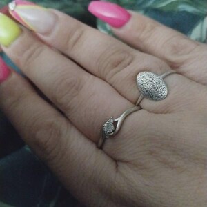 Personalized Actual Fingerprint Ring • Custom Silver Jewelry • Finger ...