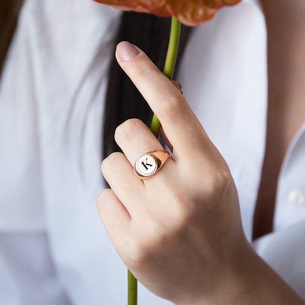 Womens Signet Ring - Etsy