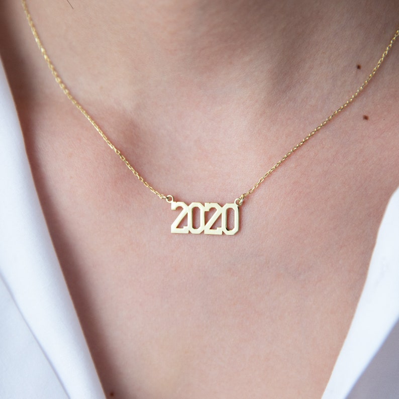 Number Necklace Personalized Gift for Her Gold Number - Etsy