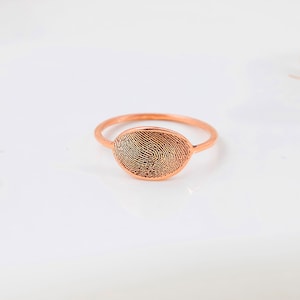 Personalized Actual Fingerprint Ring • Custom Silver Jewelry • Finger ...