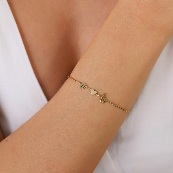Initial Bracelet - Etsy