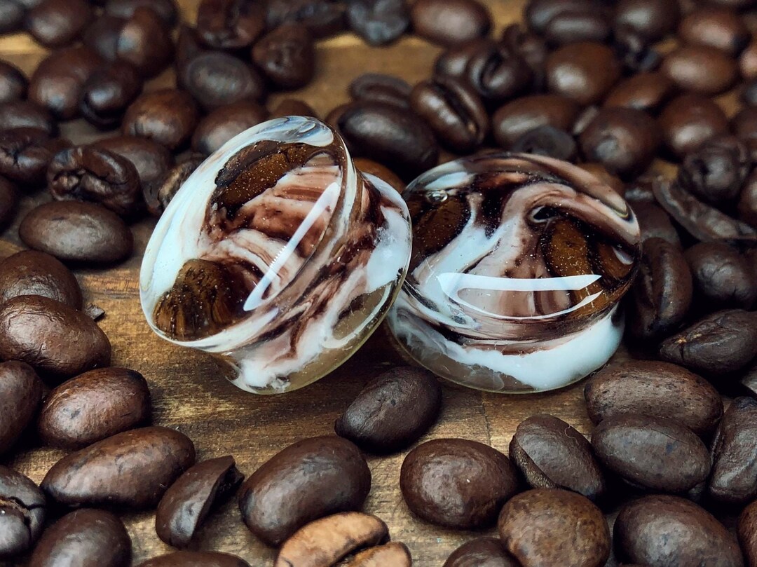 Pair 20mm Double Flared Unique Plugs Coffee Beans - Etsy