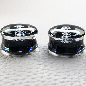 Skeleton Gummy Bear Plugs 19mm-27mm, Creepy, Dark, Pair, Double Flared ...