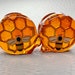 Honey Bee Plugs 19mm-25mm With Bee's Honeycombs, Dripping Honey, Pair ...