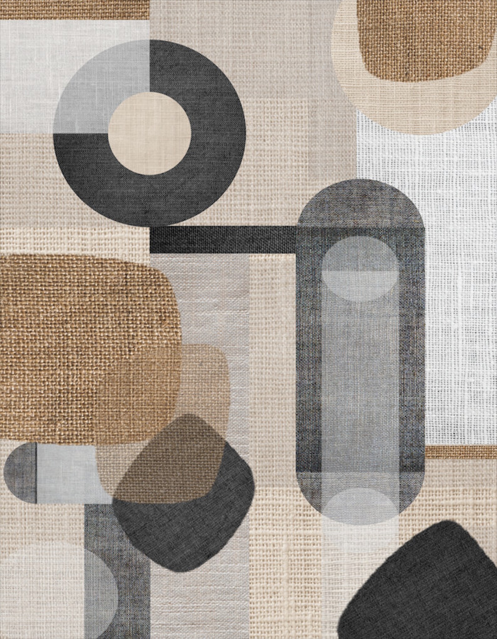 Mid Century Modern Wall Art Geometric Shapes Etsy