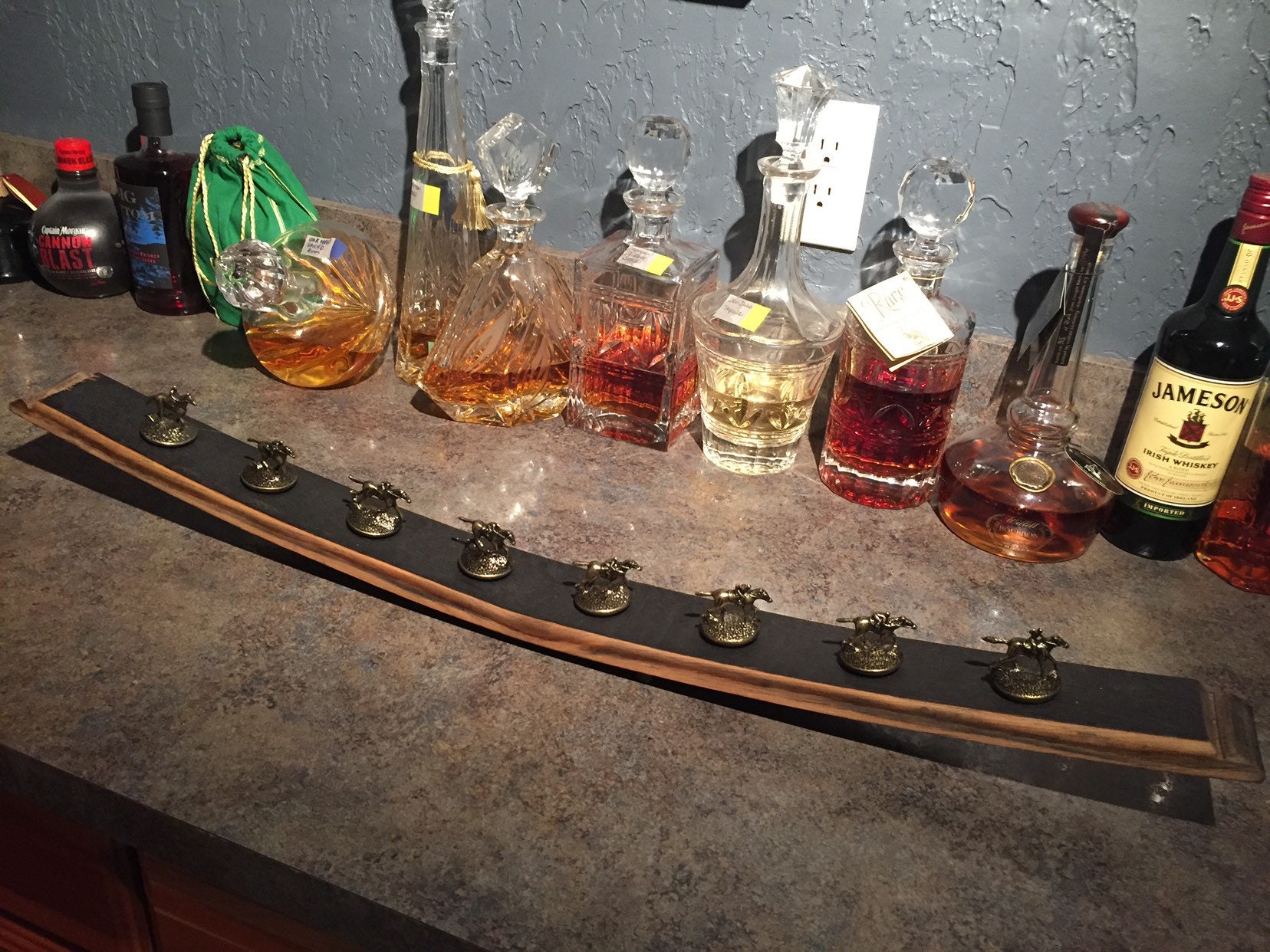 STAVE Blanton's Bourbon Stopper Dispay REAL Barrel Wood Whiskey Cork ...