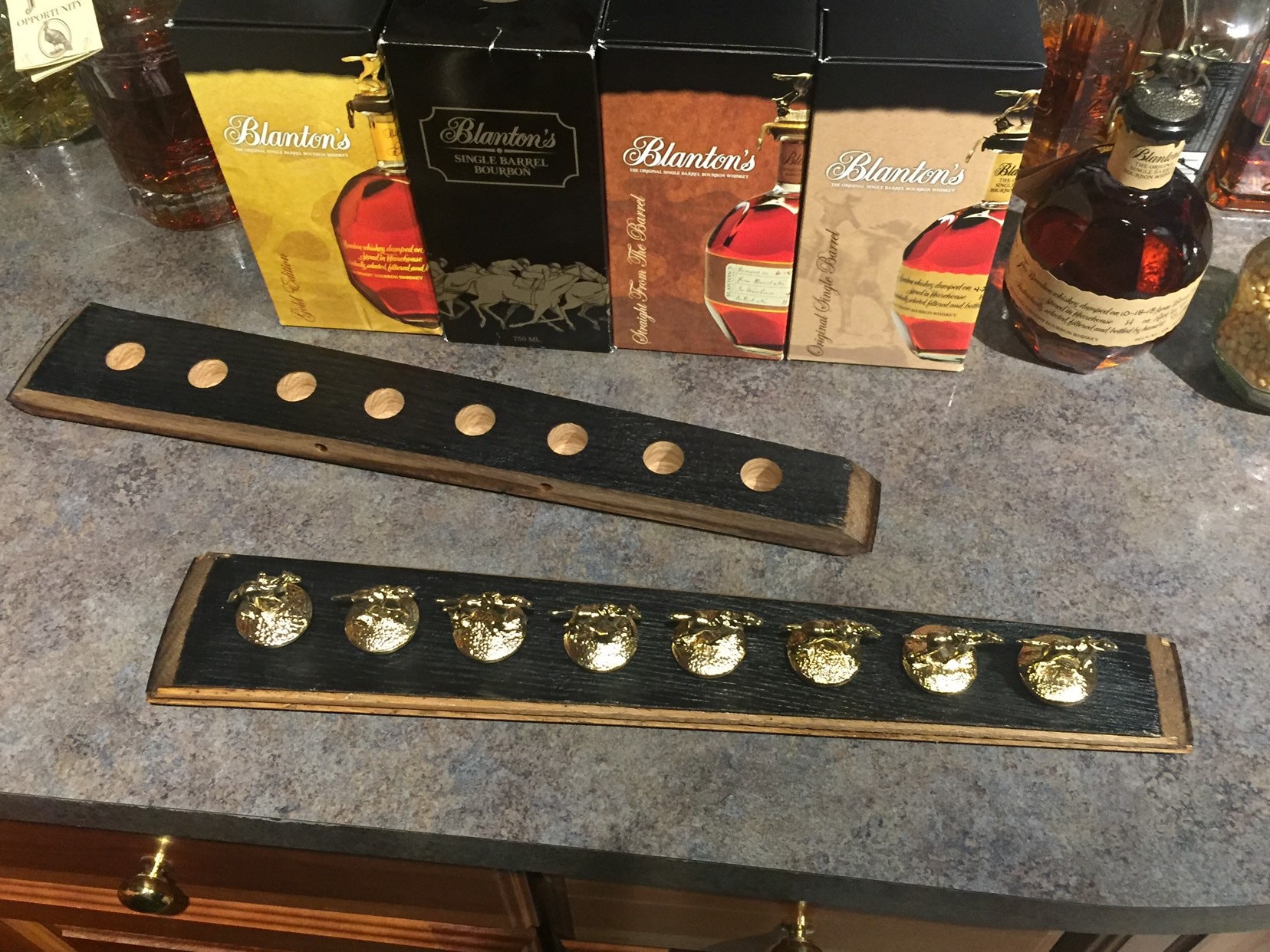 Blanton's Bottle Stopper Display - HEAD STAVE Style - Made From Real ...
