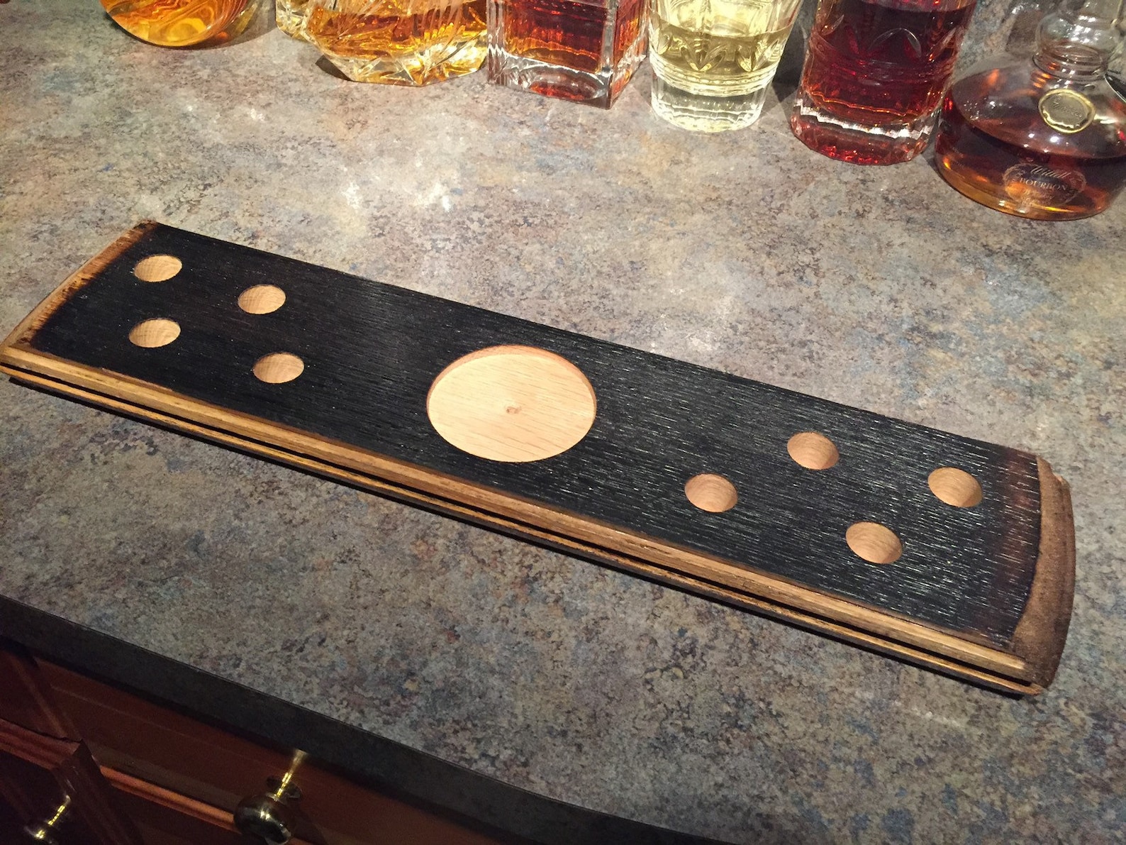 GRAND Head Stave Blanton's Bourbon Bottle and Stopper Dispay REAL ...