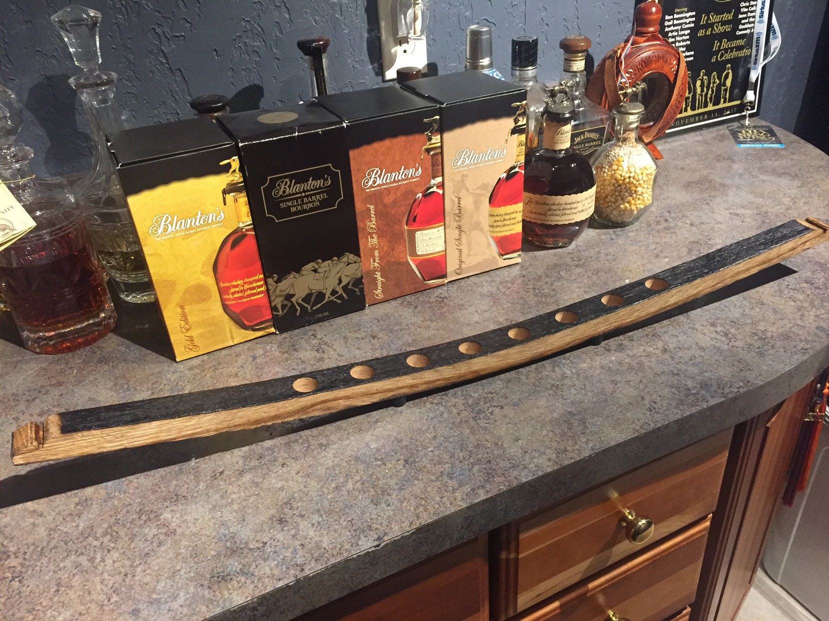 VERY NARROW Stave Blanton's Bourbon Stopper Dispay REAL - Etsy