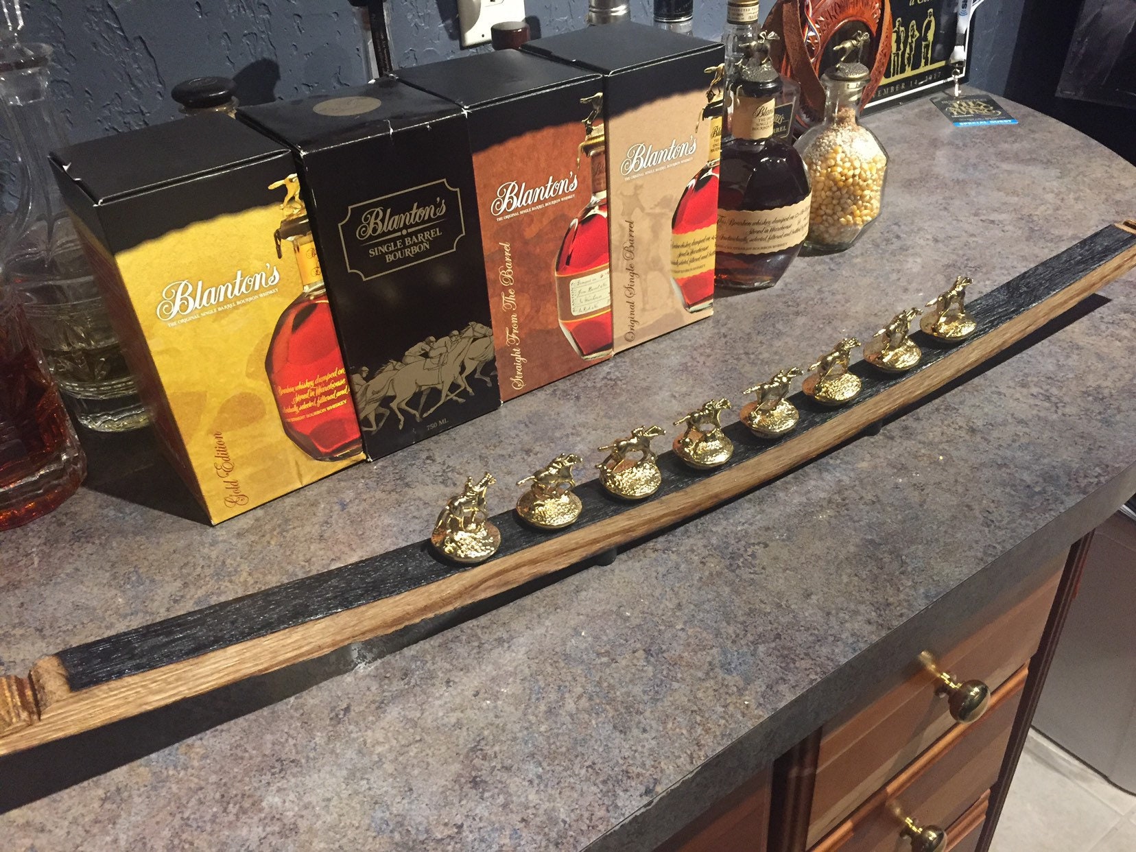 VERY NARROW Stave Blanton's Bourbon Stopper Dispay REAL - Etsy