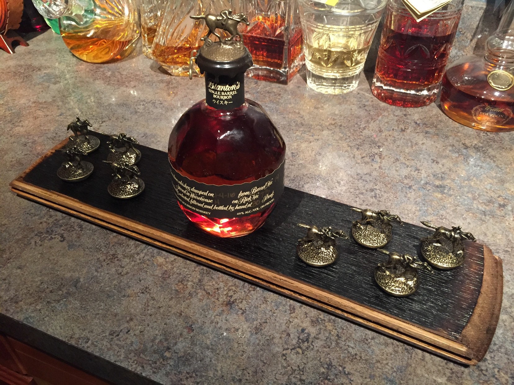 Blanton's Bottle Stopper Display - GRAND HEAD STAVE Style - Made From ...