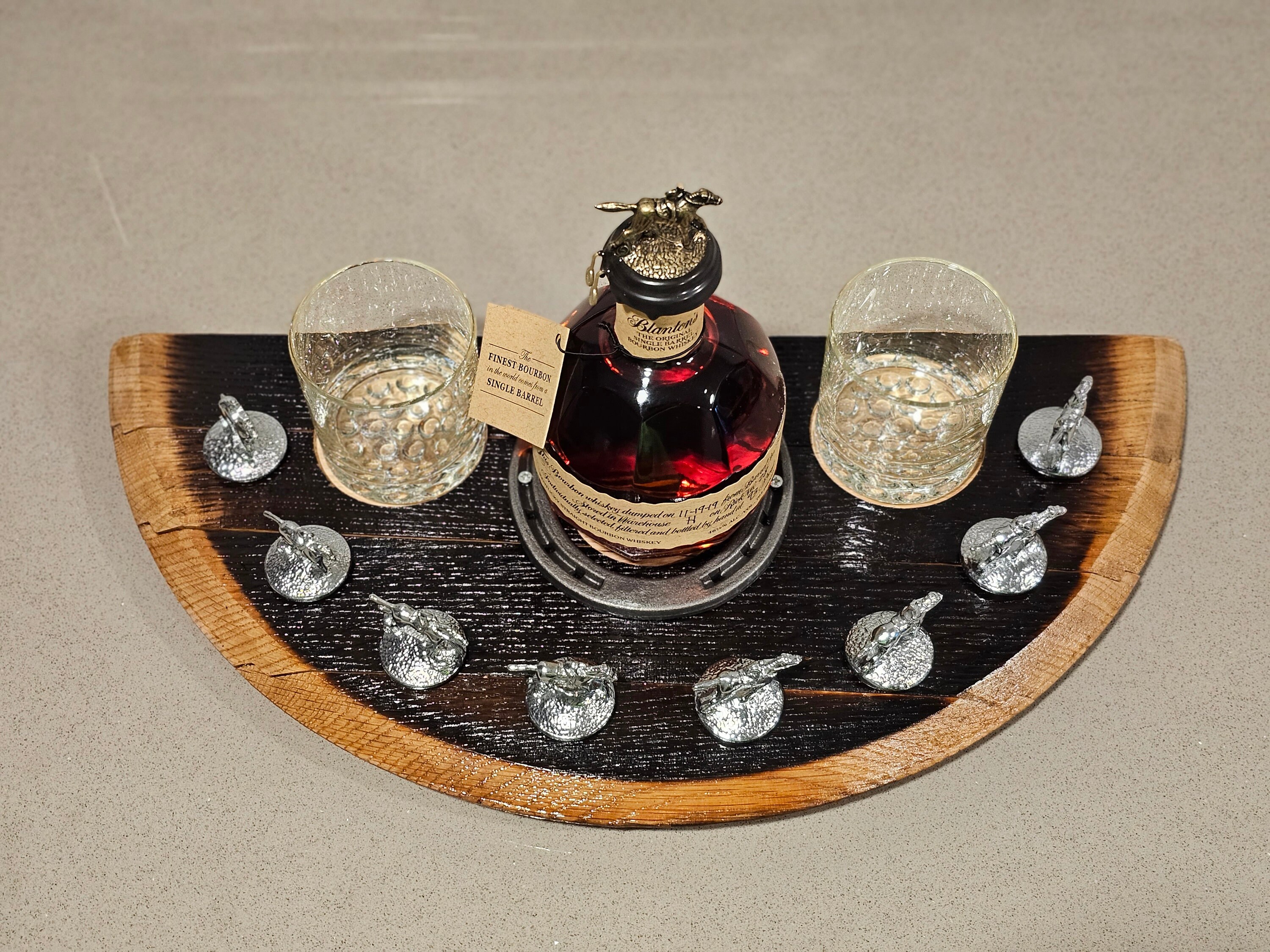 Blanton's Bottle Stopper Display - TRIPLE CROWN Half Head Style - Made ...