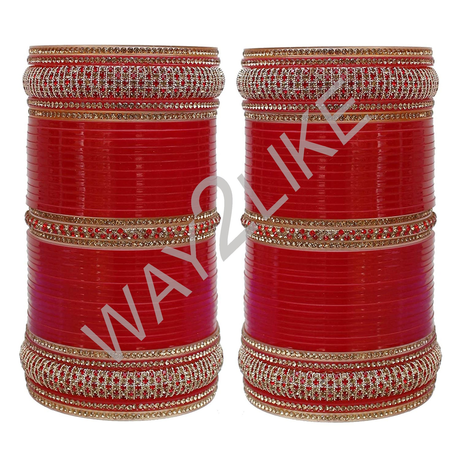 Bridal Dulhan Punjabi Choora Diamond Designer Maroon Chuda | Etsy