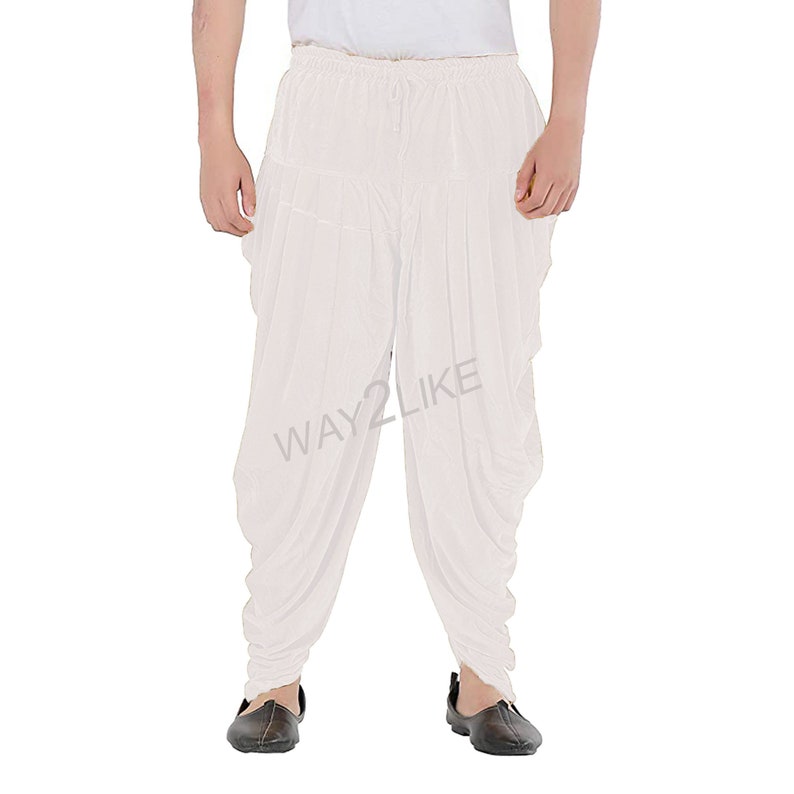 Men Patiala Salwar Velvet Trousers Stretchy Dhoti for | Etsy