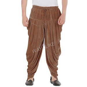 Men Patiala Salwar, Velvet Trousers, Stretchy Dhoti, for Pooja, Ethnic ...