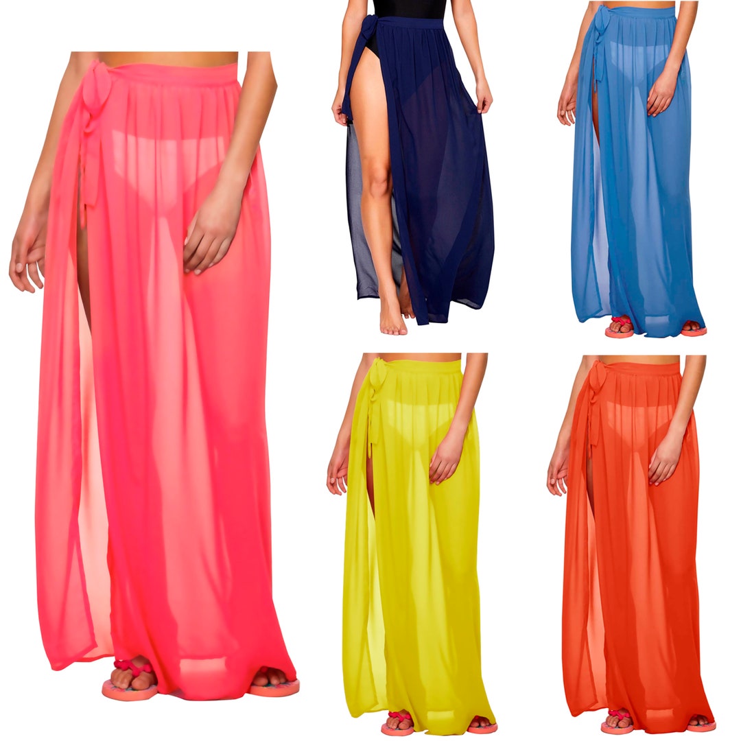 Cover Up Pareo Sarong Chest Wrap Swimsuit Transparent - Etsy