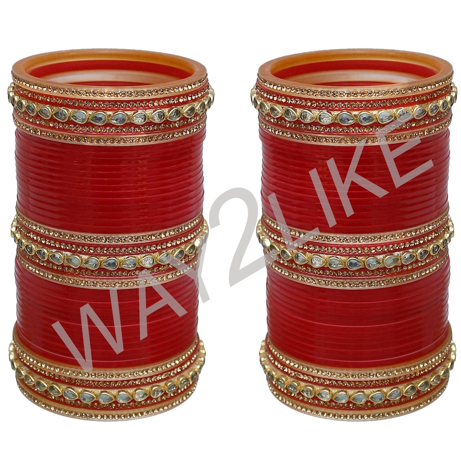 Bridal Dulhan Punjabi Choora Diamond Designer Maroon Chuda | Etsy