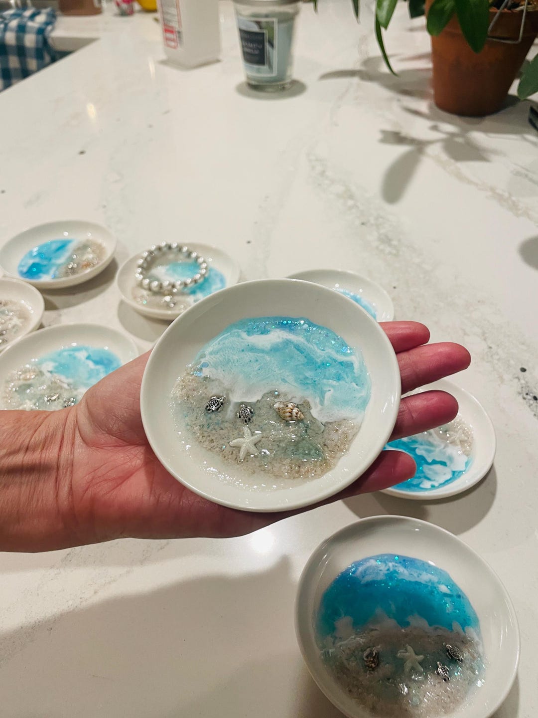Coastal Ocean Wave Trinket Dish, Ring Dish,resin Jewelry Tray!! - Etsy