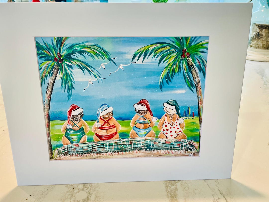 Christmas at the Beach is a Art Print of an Original Painting!! - Etsy