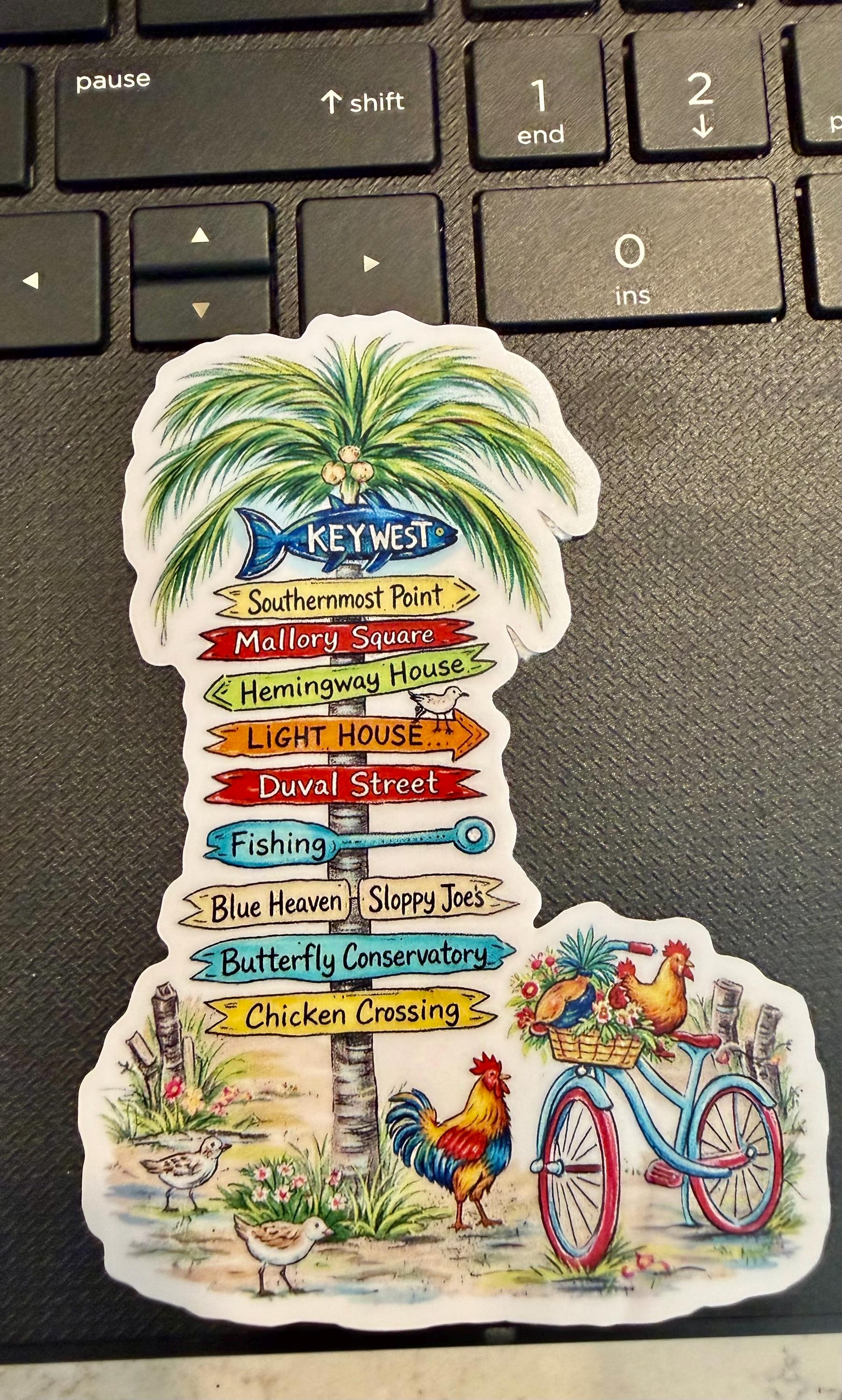 Key West Sticker Directional Sign!! Coastal Decals - Etsy
