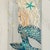 Horizontal Mermaid Original Painting on Wood in Navy’s and Aqua - Etsy