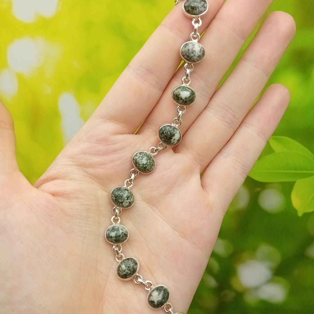 Preseli Bluestone Bracelet | 925 Sterling Silver |stonehenge | UK ...