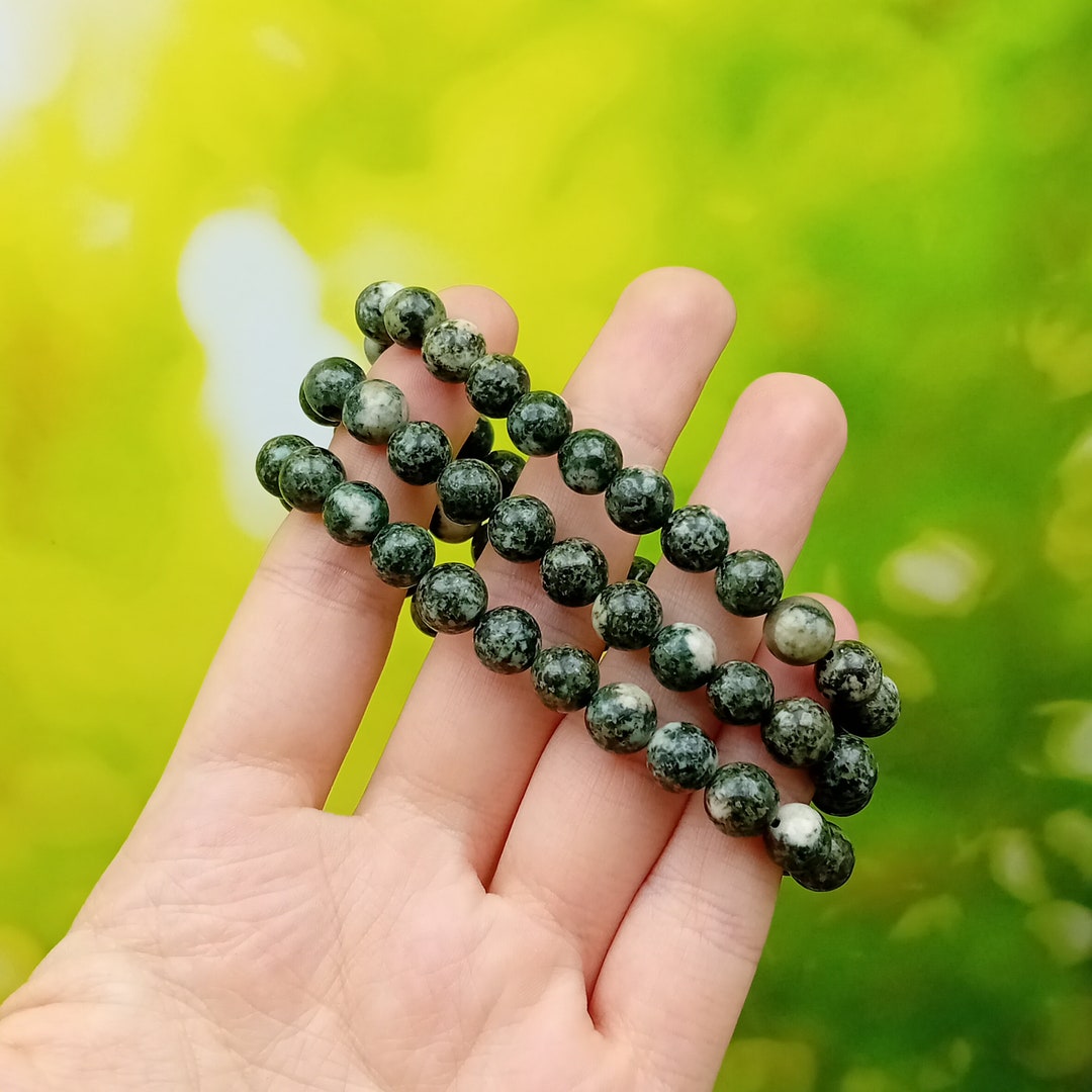 Preseli Bluestone Bead Bracelet Stonehenge UK Mineral - Etsy UK