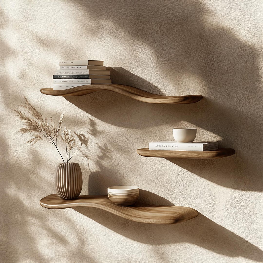 Wall Shelf Single Shelf Custom Size Handcrafted Made From Solid Wood ...