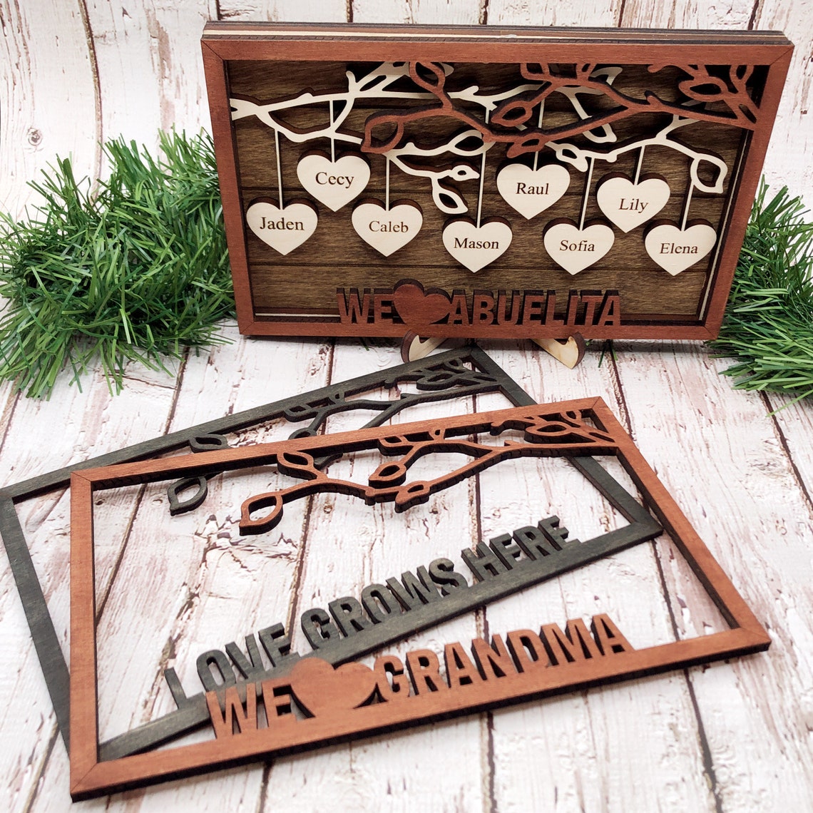 Personalized Family Tree Name Sign / Custom Gift for Mom / - Etsy