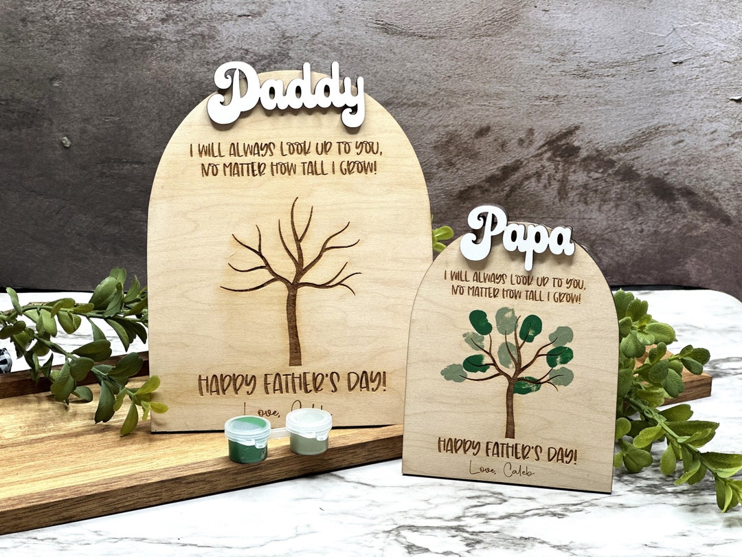 DIY Father's Day Craft / Father's Day Finger-paint Project / DIY Tree ...