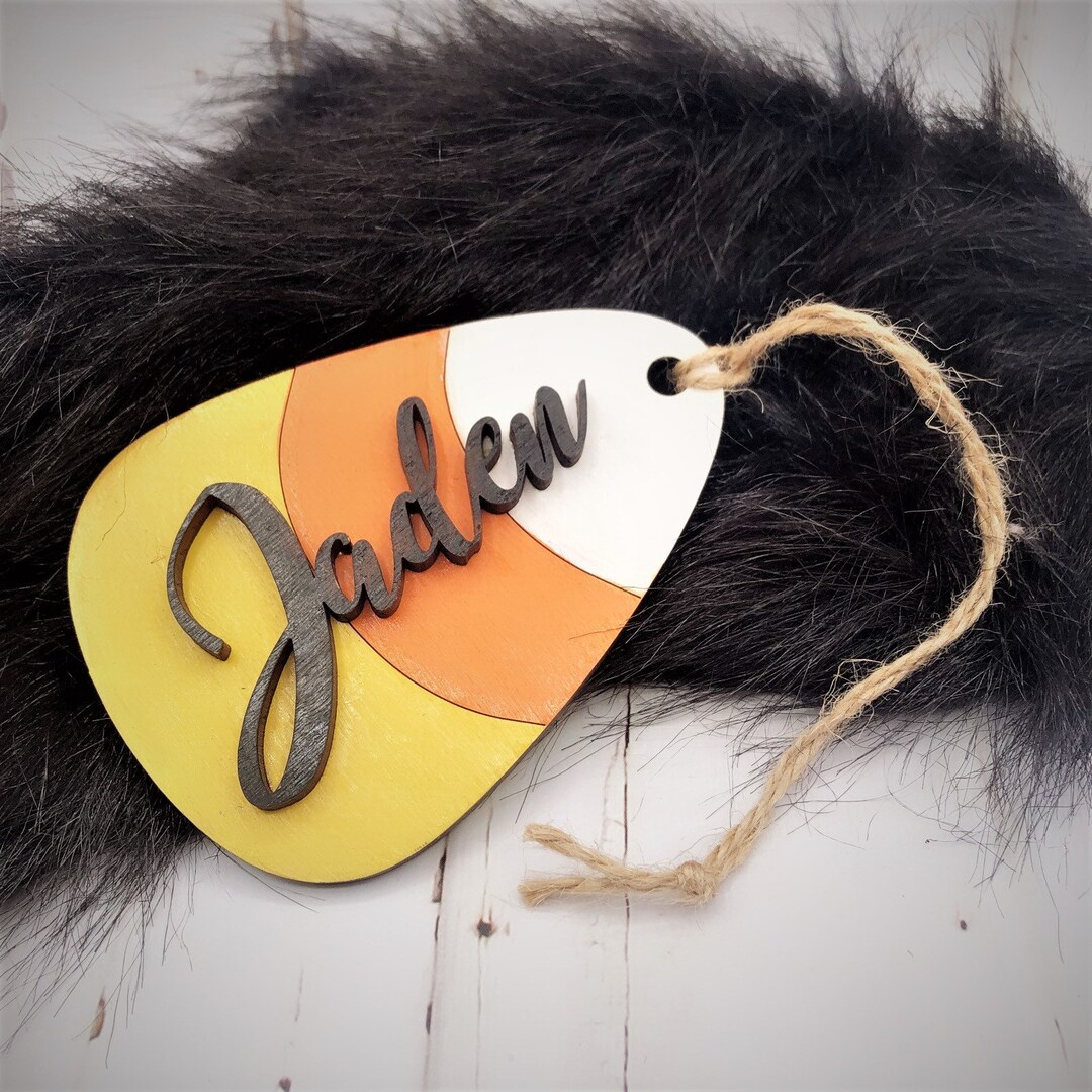 Halloween Name Tag - Candy Corn Name Tag - Halloween Custom Tag - Trick ...