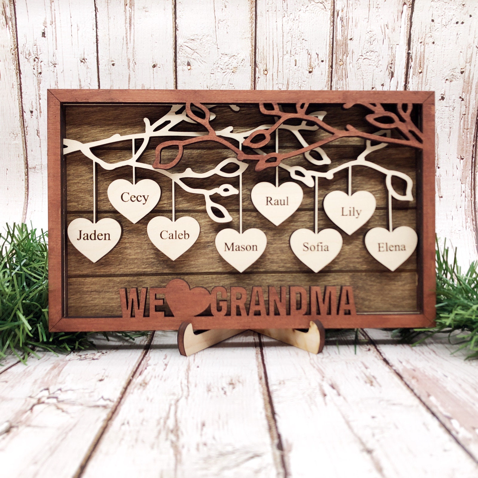 Personalized Family Tree Name Sign / Custom Gift for Mom / - Etsy