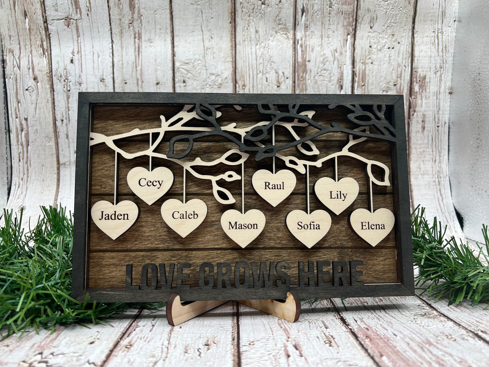 Personalized Family Tree Name Sign / Custom Gift for Mom / - Etsy