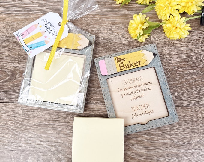 Teacher Appreciation Gift / Post-it Note Holder / Teacher Back to ...