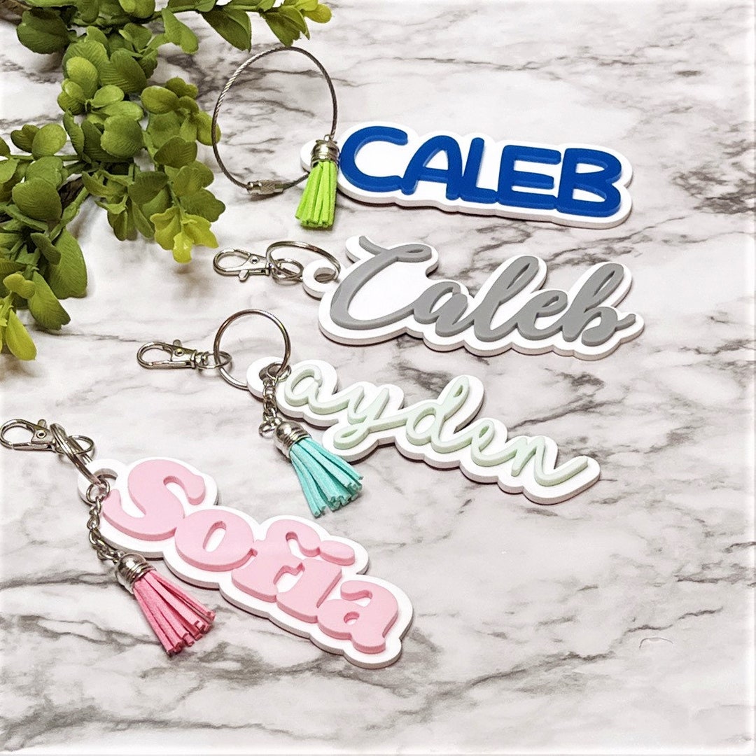 Backpack Tags, School Name Tags, Kids Keychains, Name Tag, Kids Name ...