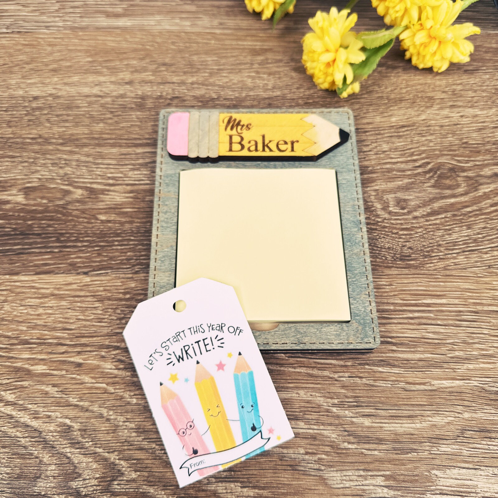 Teacher Appreciation Gift / Post-it Note Holder / Teacher Back to ...