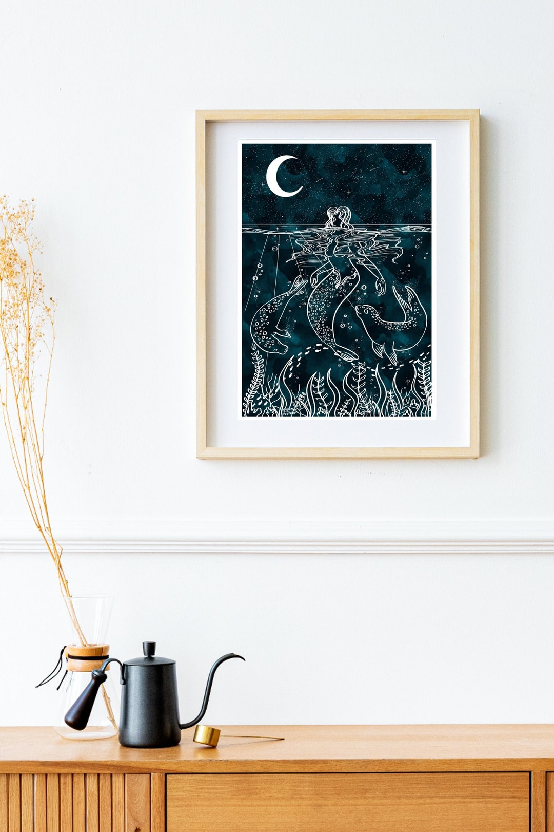 Selkie Art Print, Folklore Print, Mermaid Gifts for Girls, Ocean Art ...