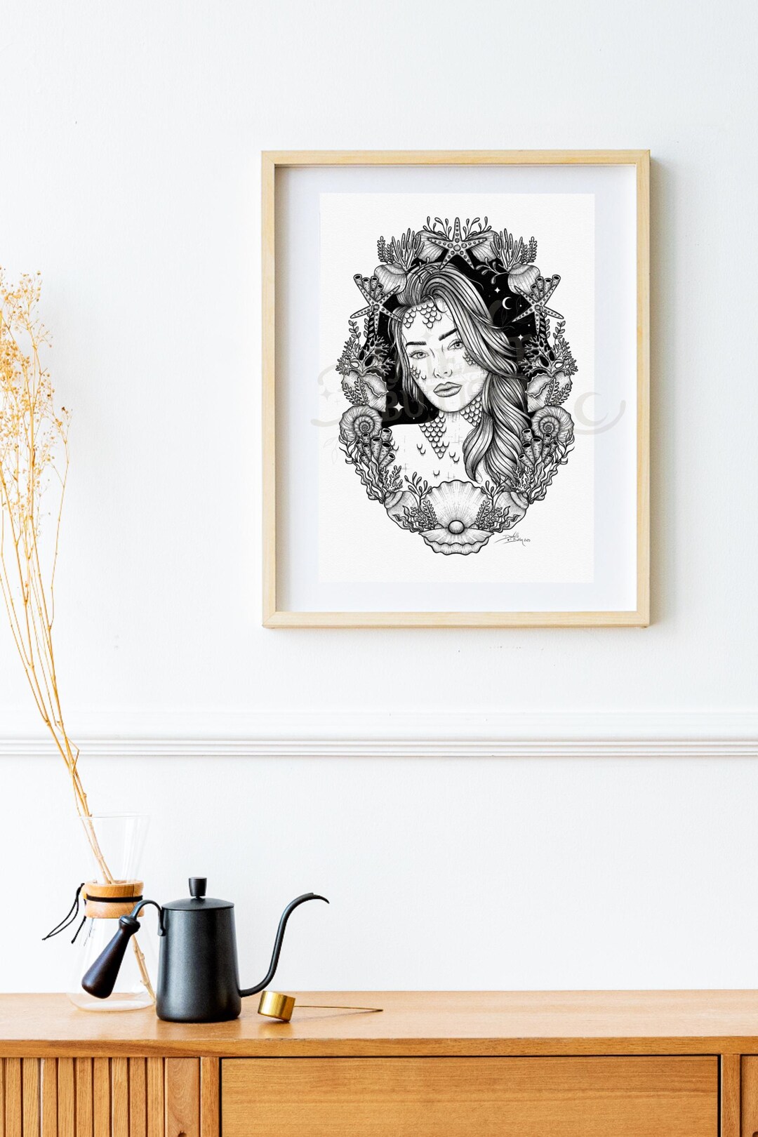 Mermaid Art Print, Wild Swimming Gift, Whimsical Home Decor - Etsy