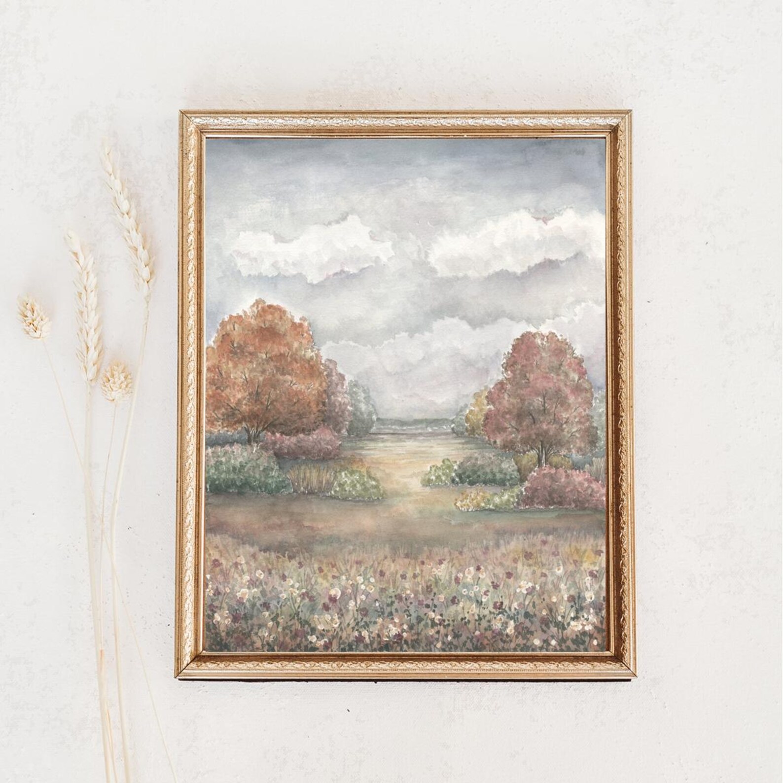 Season of Change - Midwest Collection Watercolor Landscape Farm ...