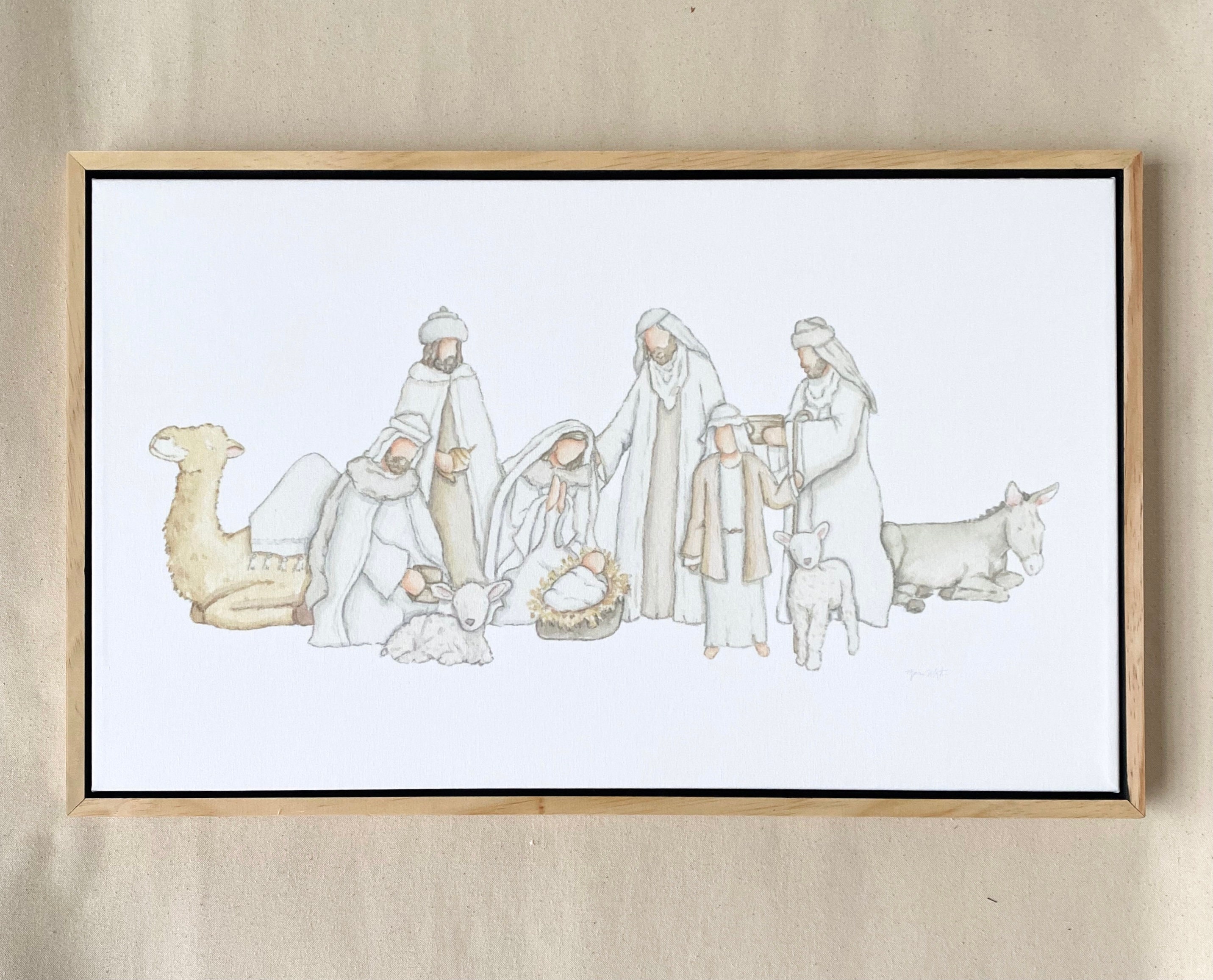 Nativity Christmas Religious Artwork Birth of Jesus Christian Art - Etsy